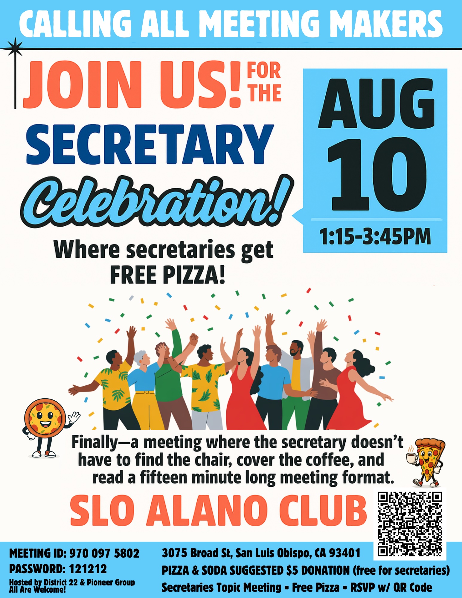 Secretary Celebration – Area 93 District 22